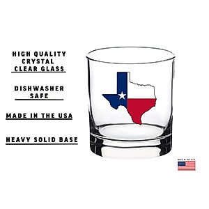 Rogue River Tactical Texas State Flag Old Fashioned Glass Gift For Texan