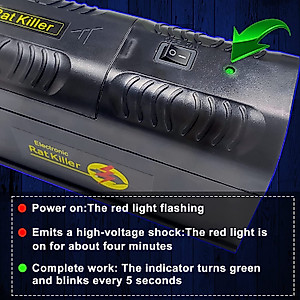 Electric Rat Trap - Mouse Trap Indoor for Home Pest Control Traps, Instant Kill Rat Killer for Rats, Mice, Chipmunks, Squirrels Humane & Resuable