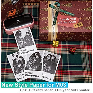 Phomemo M03 Portable Printer-2022 Bluetooth Portable Printer Photo Printer Wireless Portable Mobile Printer Thermal Printer Compatible with iOS + Android,Gift for Mom,Cute School Supplies-Pink