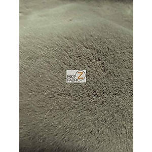 Seal Beaver Shag Faux Fur Fabric (Knit Backing) Sold by The Yard DIY Coats Costumes Scarfs Rugs Accessories Fashion (Pewter)