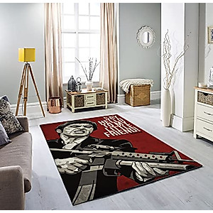 Scarface Rug, Alpacino Rug, Legends Rug, Famous Rug, Floor, Modern Rug, Custom Rug, Home Decor Rug,Popular Rug,Say Hello to My Little Friend e148 (1.9x3.2 feet - 60x100 cm)