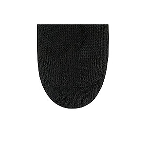 +MD Non-Binding Diabetic Socks for Men Women-6 Pairs Medical Circulatory Crew Socks with Cushion Sole Black 13-15