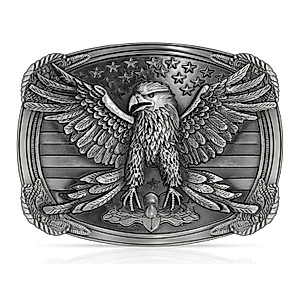 Belt Buckles Men Western Cowboy - Eagle Belt Buckle Confederate Belt Buckle Western Belt Buckles for Men American Flag Belt Buckle Women Mens Belt Buckle Silver Belt Buckle Cowboy Belt Buckle for Men