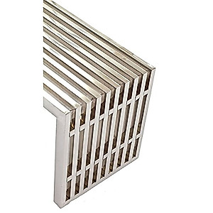 Modway Medium Gridiron Stainless Steel Bench
