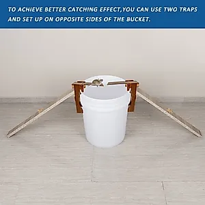 JXZH Plank Mouse Trap from Natural Wood - Humane Bucket Rat Trap - Walk The Plank Mouse Killer for Mice & Other Pests & Rodents
