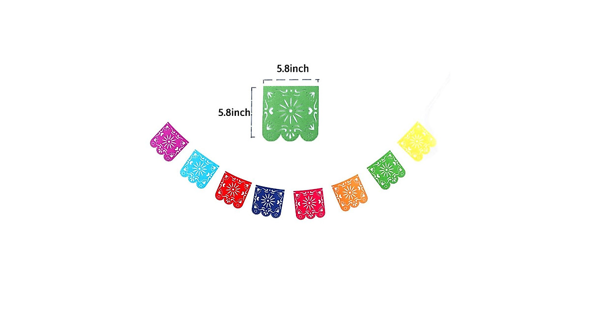 Fiesta Party Decorations with Paper Fans and Banner | Mexican Fiesta Decor
