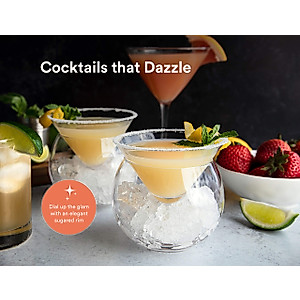 KooK Caviar Servering Set, Glass Chiller Serving Dish with Ice Holder, for Shrimp, Appetizers, Liquor, Martinis and Cocktails, Dishwasher Safe, 5 oz Bowl