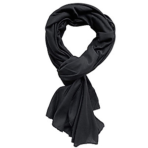 Hijab for Women Jersey Hijab Scarfs for Women Head Scarf Muslim Head Wraps (Black)