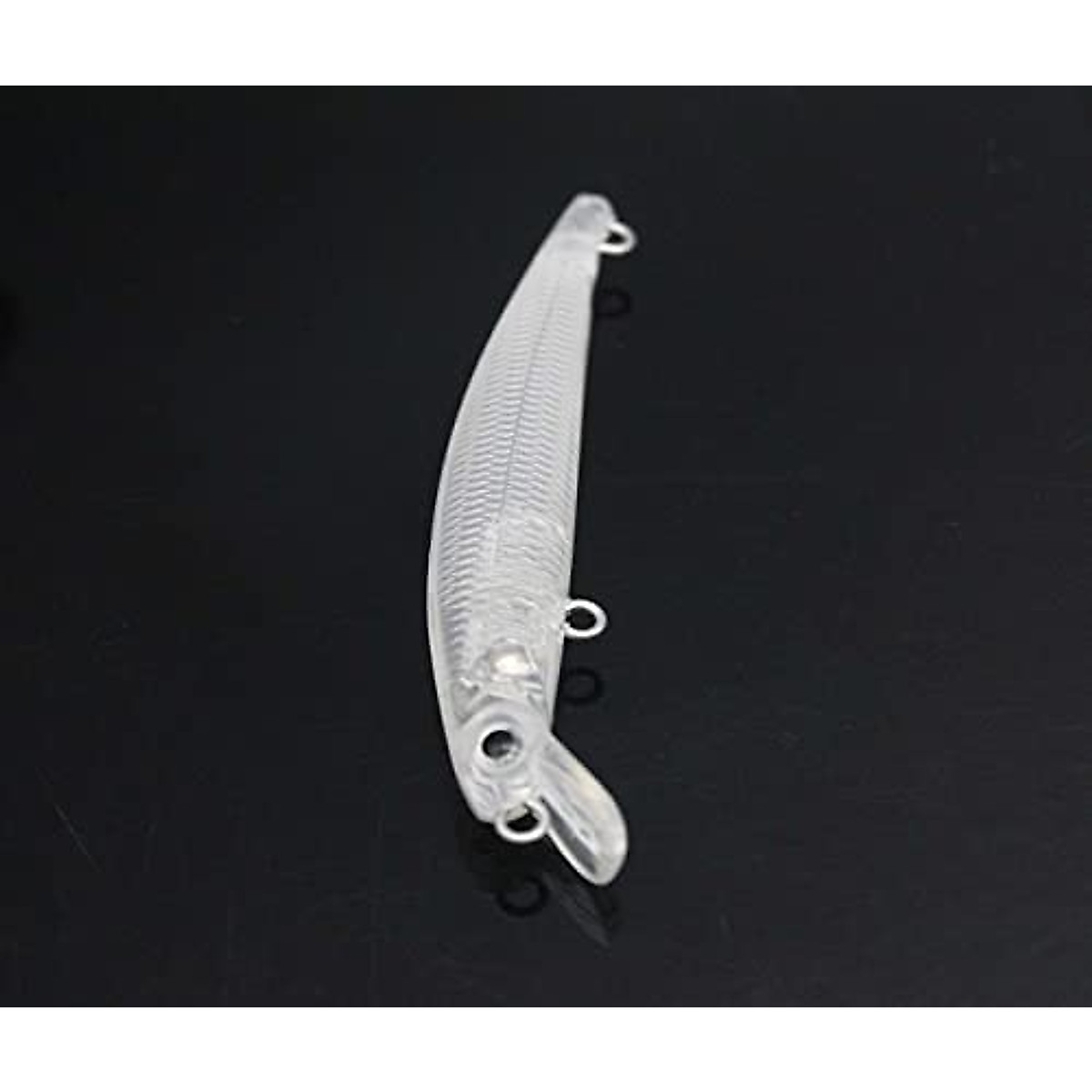 10pcs Fishing Unpainted Minnowbait Blank Hard Clear Lure Body 68mm 2.16g Topwater Freshwater Crankbait Artifical Bait with Free Eye LQG27