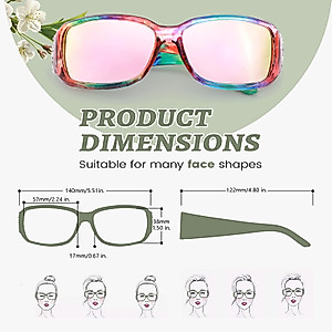 LVIOE Polarized Rhinestone Inspired Designer Sunglasses for Women Trendy Rectangle UV400 Shade LS907