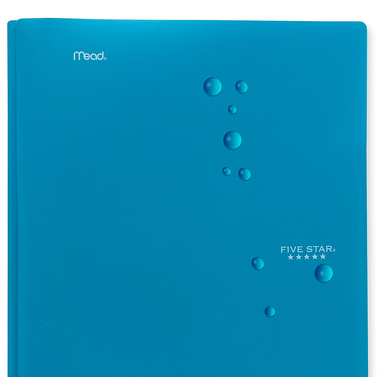 Five Star 2 Pocket Folders, 4 Pack, Plastic Folders with Prong Fasteners, Holds 11” x 8-1/2”, Tidewater Blue, White, Amethyst Purple, Harvest Yellow (38136)