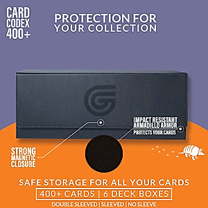 Guilt Free Gaming Card Codex 400+ | TCG Deck Storage - Holds Sleeved Cards, Deck Boxes, and More. Protection for your Collection
