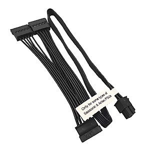 COMeap SATA Power Cable for Seasonic Antec PSUs, 6 Pin to 3X 15 Pin SATA Hard Drive Power Adapter Splitter for BTC Mining Riser Card 20-in(50cm)