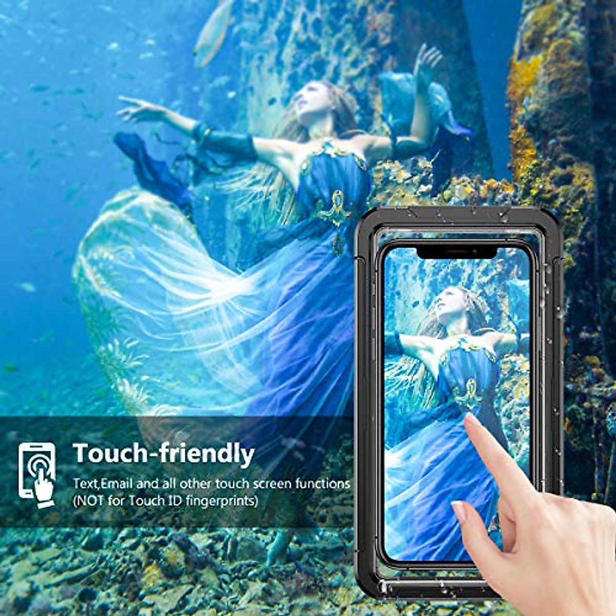 AICase Waterproof Phone Case, Universal Underwater Pouch Holder with Lanyard for iPhone 11 12 Pro Max Xr/Samsung Galaxy S21 S20 S10/Note 20 10 5G/LG Stylo 6, Pixel 4a 4XL 5 3/Moto G Power 2021 G7