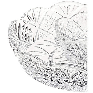 Godinger Crystal Appetizer Serving Platter for Parties Chips and Dip or Snacks Hosting Plate