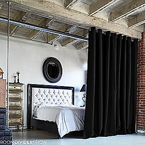 Room/Dividers/Now Zenfinit Curtain Divider Stand - Freestanding Vertical Room Dividers Stand for Room Separation - Self-Standing Divider for Privacy - Medium, 4 Ft x 6 Ft x 8 Inches Wide, Silver