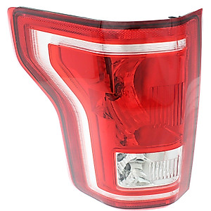 Evan Fischer Tail Light Assembly Set Compatible with 2015-2017 Ford F-150 With Bulbs Driver and Passenger Side