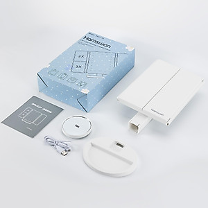 HAMSWAN Makeup Mirror Vanity Mirror with Lights, Lighted Makeup Mirror with 1X 2X 3X 10X Magnifying, Touch Control Design, Dual Power Supply, Portable LED Makeup Mirror, Women Gift (White+10X)