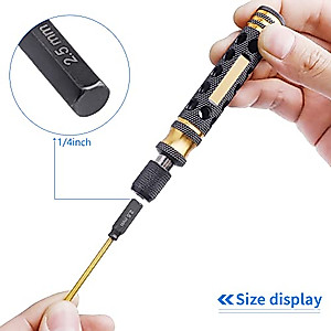 CrazyHobby Titanium Hexagon Screwdriver Allen Wrench Hex Nut Driver Phillips Bit RC Tool Kit for Multi-Axis FPV Racing Drone RC Quadcopter Car Modeling Robot