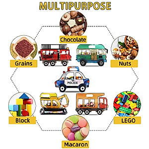 30 Pack Goodie Bags Cartoon Mix Car Candy Treat Bags Small Plastic Ziplock Seal Bags Gift Candy Bags with Handle Resealable Packaging Food Storage Bags Party Favor Birthday Bags(Mix Car)