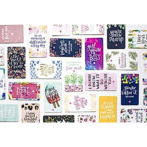 bloom daily planners Encouragement Card Deck - Cute Inspirational Quote Cards - Just Because Cards - Set of Thirty 2" x 3.5" Cards - Assorted Designs