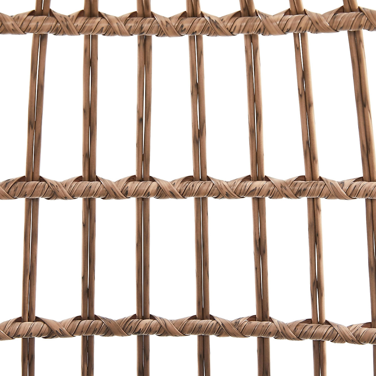 Yaheetech Egg Rattan Chair, Indoor/Outdoor PE Rattan Egg Basket Lounge Chair w/ 4 Cushions, Oversized Egg-Shaped Chair w/Metal Frame Stand for Patio, Backyard, Living Room - Light Brown/Ivory