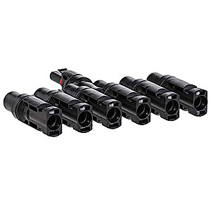 JJDD Carkio T Branch Connector,1 Pair Male Female 1 to 6 Solar Panel Cable Connectors Photovoltaic Connectors Adapter Compatible with Solar Panels -2 Pack