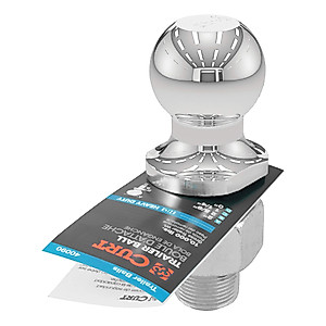 CURT 40090 Chrome Trailer Hitch Ball, 10,000 lbs, 2-Inch Diameter, 1-1/4 x 2-5/8-Inch Shank