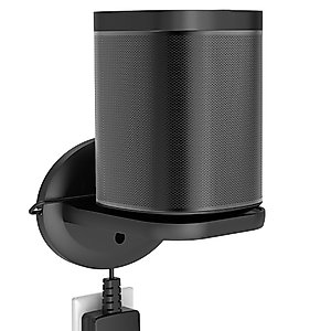 HomeMount Wall Mount for Sonos One - Space Saving Smart Home Wall Stand Holder Shelf Compatible with Sonos One/Sonos One SL Black