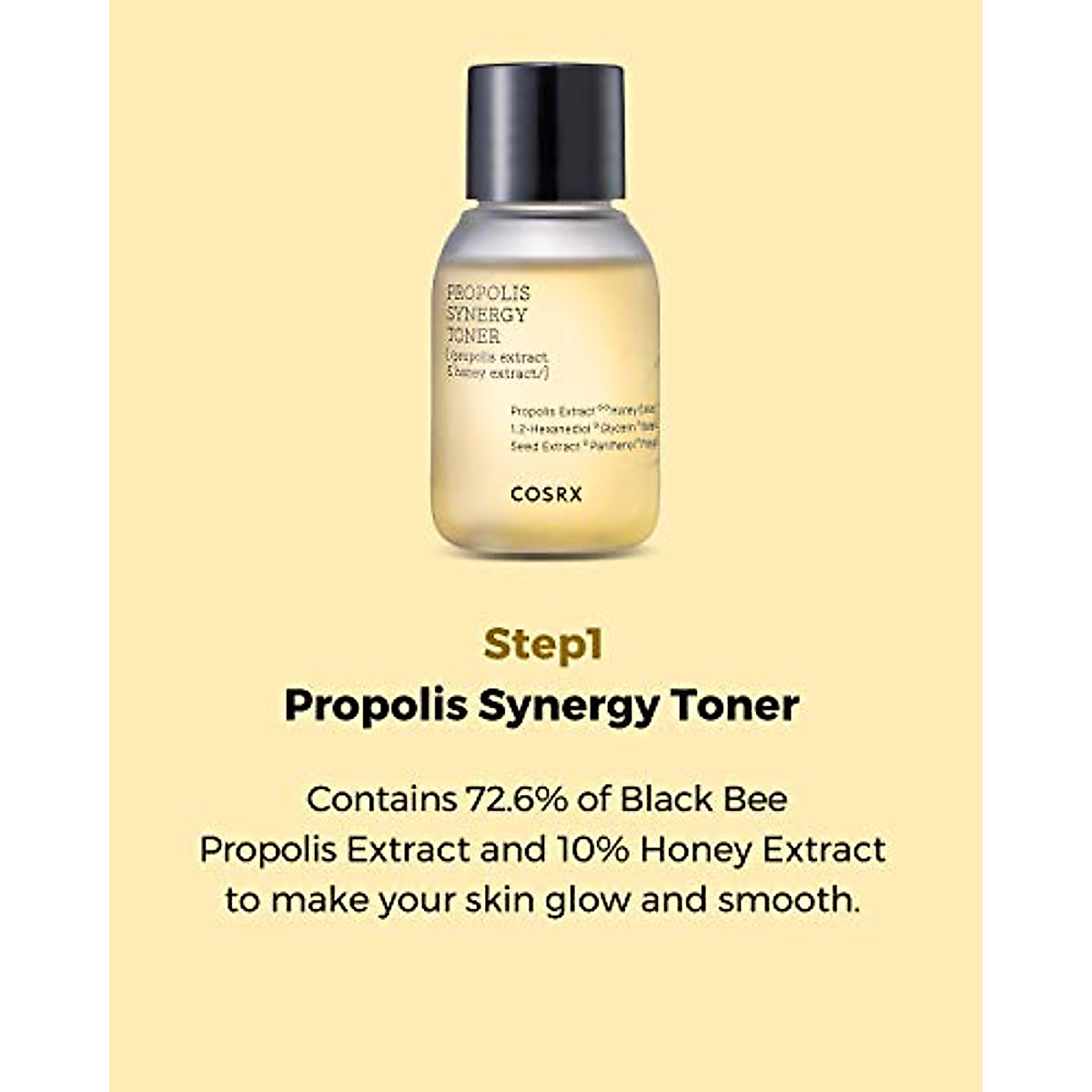 COSRX Honey Glow Kit | Propolis Synergy Toner, Ampoule, Cream | Moisturizing, Hydrating, Nourishing