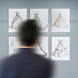 NIUBEE 6 Pack Acrylic Wall Sign Holder 8.5x11 Vertical, Clear Plastic Picture Frame, Wall Mounted Design, Support No Drilling(Provide 3M Tape and Screws)