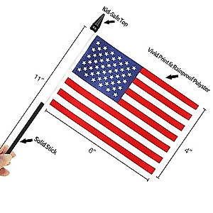 Anley USA Armed Service Desk Flags Set - 6 X 4 inches Miniature American Military Sectors Desktop Flag with 11" Solid Plastic Pole - Vivid Color & Fade Resistant