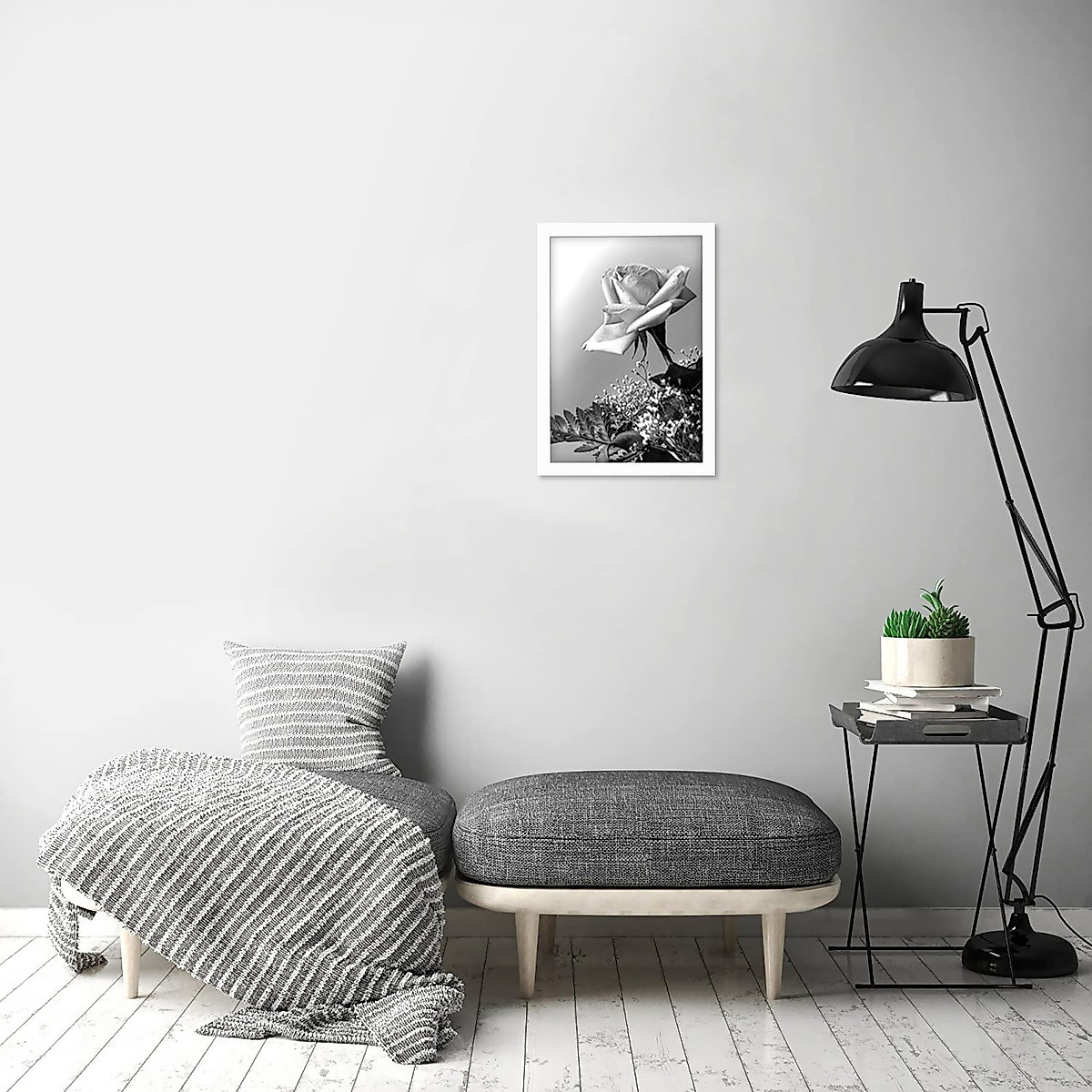 Americanflat 12x18 Poster Frame in White - Photo Frame with Engineered Wood Frame and Polished Plexiglass Cover - Horizontal and Vertical Formats for Wall with Built-in Hanging Hardware