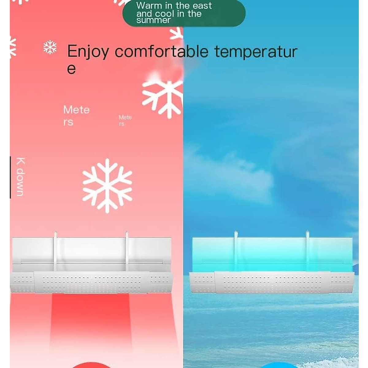 3 In 1 Adjustable Air Conditioner Deflector,Universal Retractable Anti Direct Blowing Retractable Air Conditioner Shiel,Anti Blast Baffle Wind Direction Telescopic Registers