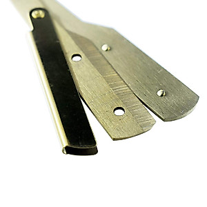 Sicastar® Stainless Steel Straight Edge Barber Shaving Razor Folding Straight Razor Single Edge Replaceable Blades fit for All of Double Edge Razor Blades (Gold)