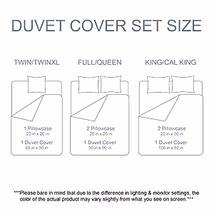 Swift Home Valatie 100% Cotton Garment Washed & Dyed Reversible Bedding Duvet Cover Set, All Season & Breathable, Oeko-TEX Certified – Lavender/White, King/Cal King (Comforter NOT Included)