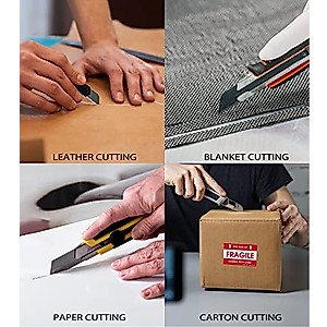 DOWELL 18mm Snap Off Blades SK5 Utility Knife Retractable Blades Box Cutter Blades (100pc)