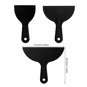 BUTIFULSIC 6pcs Putty Knife Set Wallpaper Scraper Wallpaper Cleaning Tool Wallpaper Tool Kit Wall Paper Scraper Wallpaper Smoothing Tool Wallpaper Squeegee Wall Paper Tool Plastic Black