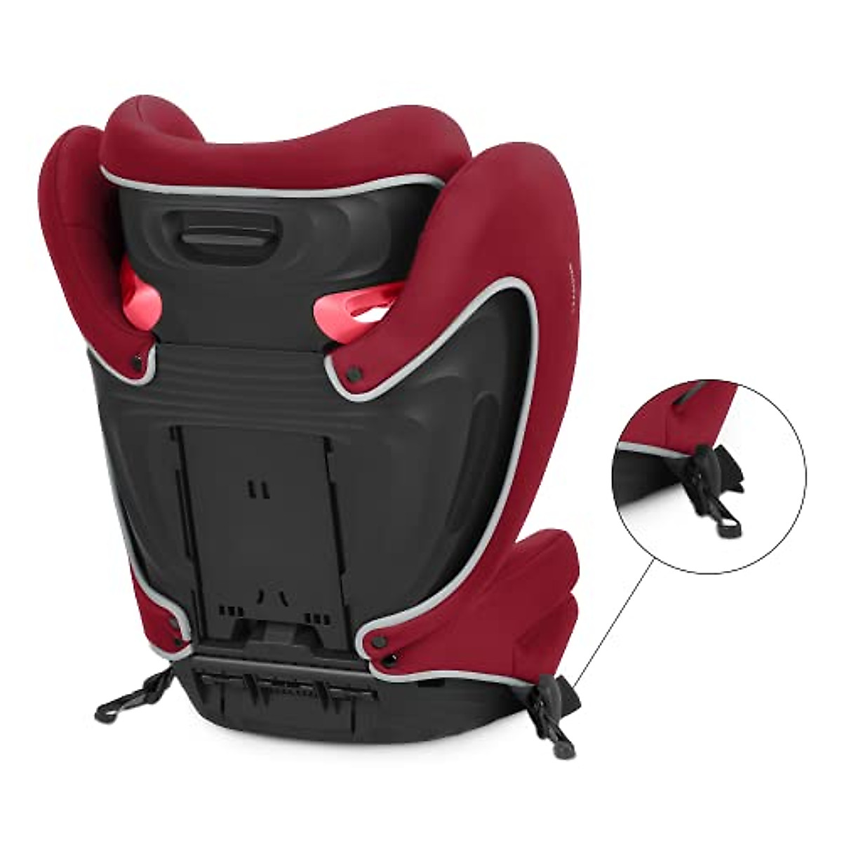 CYBEX Solution B-Fix High Back Booster Seat, Lightweight Booster Seat, Secure LATCH Installation, Linear Side Impact Protection, 12-Position Adjustable Headrest, for Kids 40-120 Lbs.