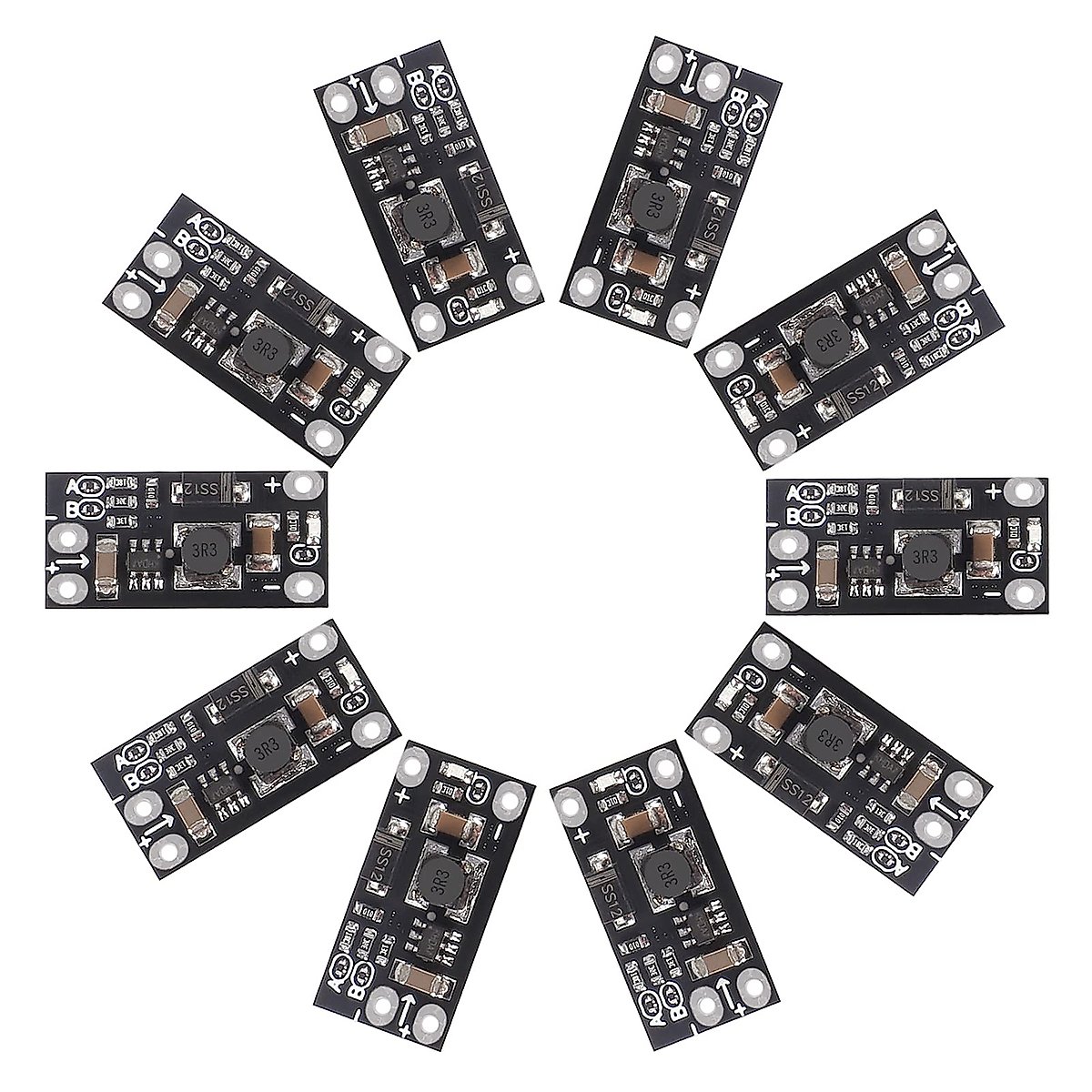 AITRIP 10PCS 1.5A Multi-Function Mini Boost Module Step Up Board 3.7V to 5V 8V 9V 12V Step Up Board with LED Indicato for DIY Electronic Voltage Moduler