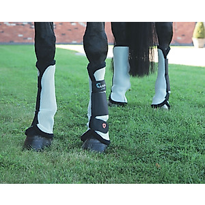 Shires Equestrian Horse Airflow Turnout Socks Black Cob