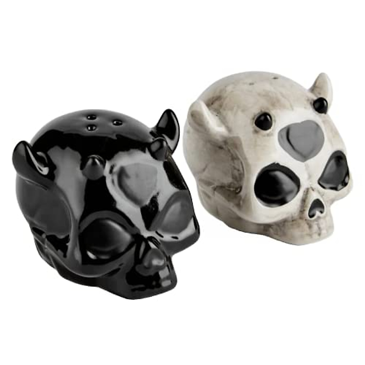 Killstar Ashmedai Salt & Pepper Shakers Skull Devil Horns Goth Spooky