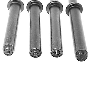 Eau 4 Pcs Pneumatic Air Rivet Hammer Set, Heavy Duty Shank 0.401 Air Hammer Bits Tools Kit.