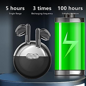 Yrmaups Bluetooth Headphones Wireless Earbuds, Light-Weight Sports Ear Buds with Charge Cases, IPX4 Water Proof Headset with Microphone Cordless Earphone Suitable for TV Phone PC Laptop