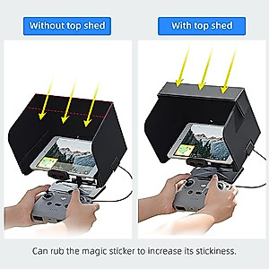 HeiyRC Tablet Sun Hood Sunshade for DJI Mini 2 SE/AIR 3/Mini 3 Pro/Air 2/Air 2S/Mini 2/Mini 3/Mavic 3/Mavic Pro/Spark/Phantom 3 4 Controller Accessories,for 7.9-8inch iPad Mini/Galaxy Tab A/Lenovo