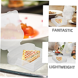 PRETYZOOM Small Containers for Food Sandwich Holder Airtight Bread Storage Box Sandwich Case for Homemade Bread Preservation