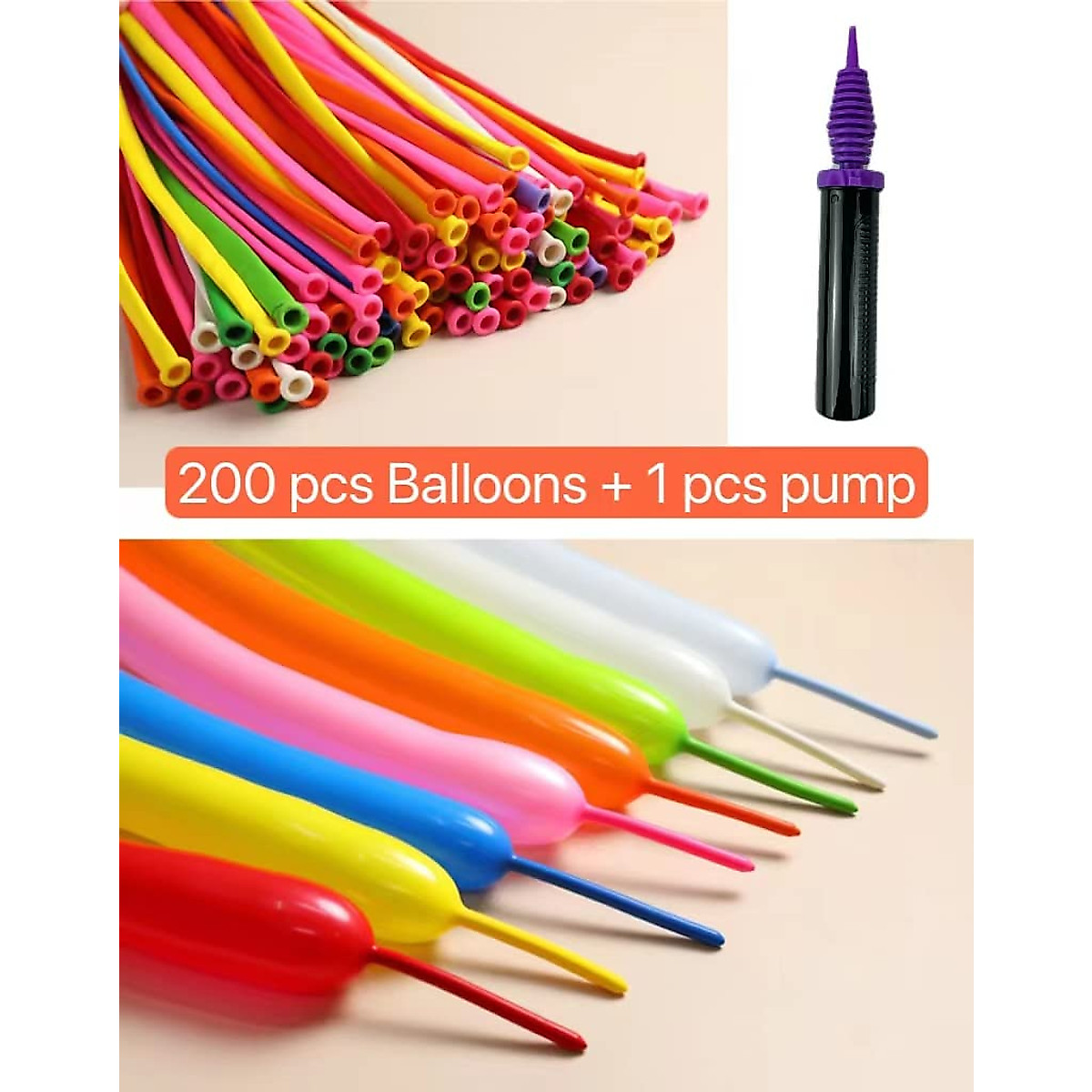 HXDISWSM 200Pcs Twisting Balloons for Parties