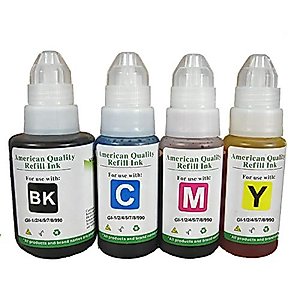 Vivid Colors Refill ink use with Mega tank GI 190 290 GI890 GI990 GI590 GI-290 4 pack