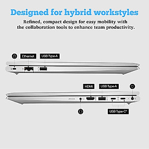 HP Laptop for Students Business, 14" Display, Intel Celeron N4120, 4GB RAM, 64GB eMMC, Webcam, Windows 11 Pro, Black, with Microsoft Office Lifetime License