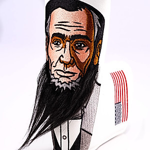 Pins & Aces President Lincoln Premium Golf Club Headcover - Quality Leather, Hand-Made Funny Head Cover - Style and Customize Your Golf Bag - Tour Inspired, Abe Lincoln Golf Design (Blade)